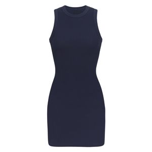 SKIMS | Dresses | Nwt Skims Cotton Rib Tank Dress In Navy | Poshmark
